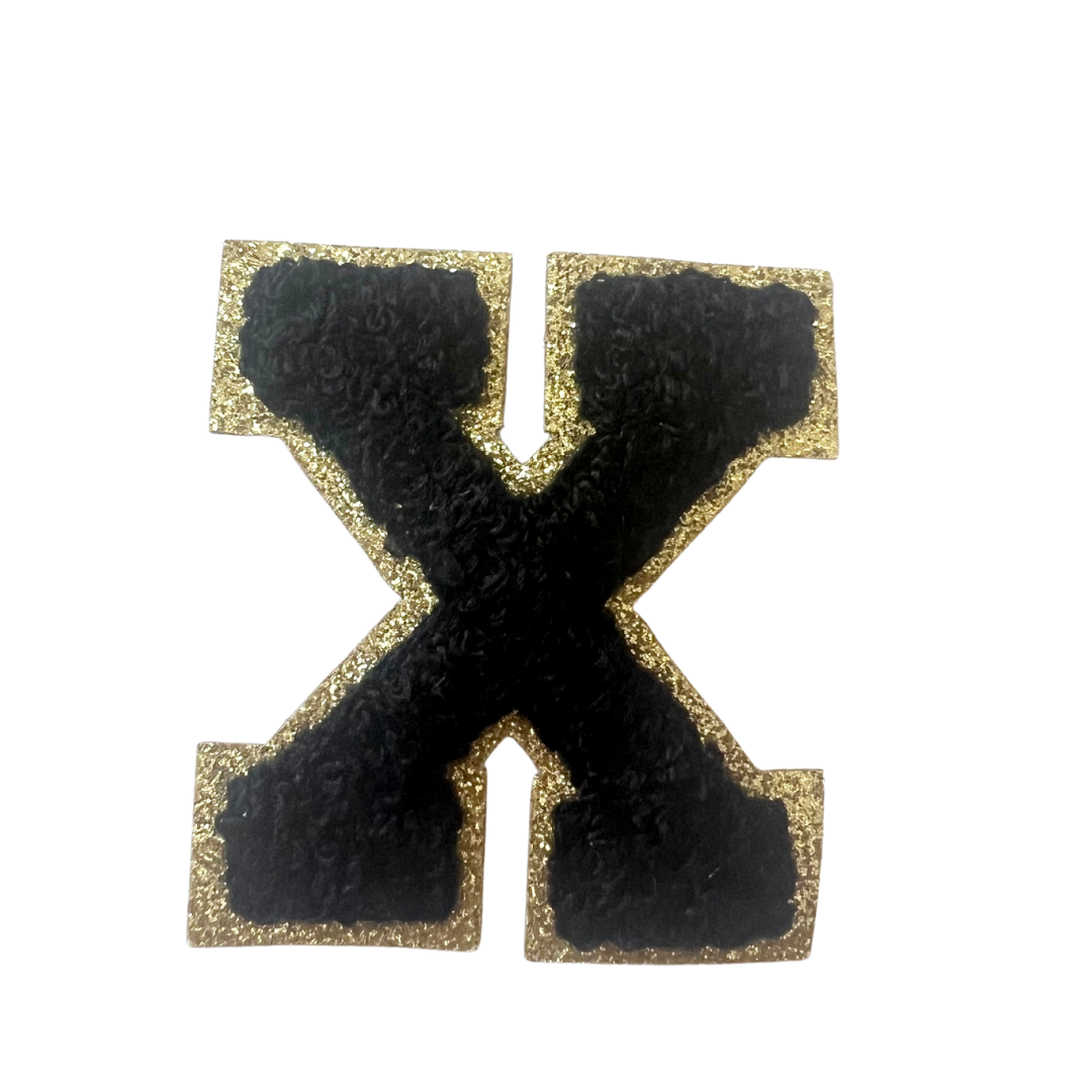 Letter X - Black Glitter – The Itinerary Shop